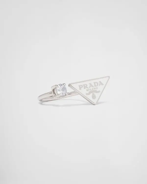 Prada Symbole Ring - White/crystal