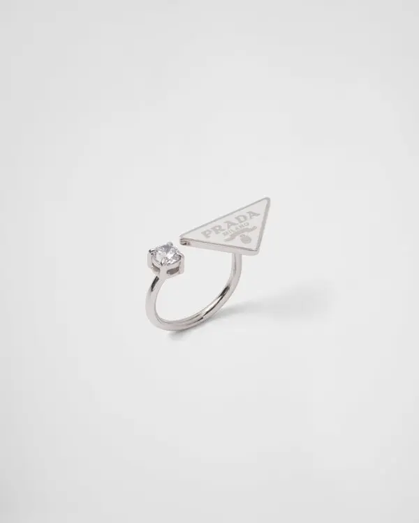 Prada Symbole Ring - White/crystal