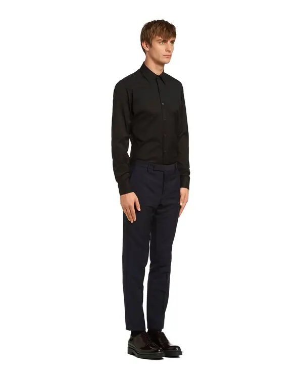 Prada Stretch Poplin Shirt - Black