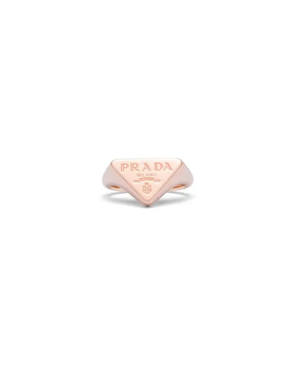 Prada Eternal Gold Signet Ring - Gold/silver
