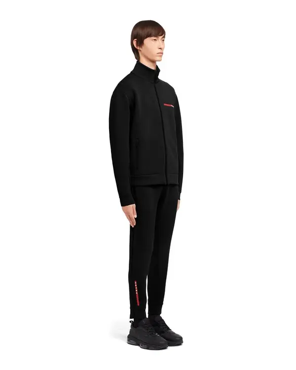 Prada Recycled Double Jersey Zip-up Sweatshirt