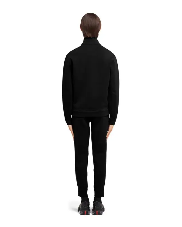 Prada Recycled Double Jersey Zip-up Sweatshirt