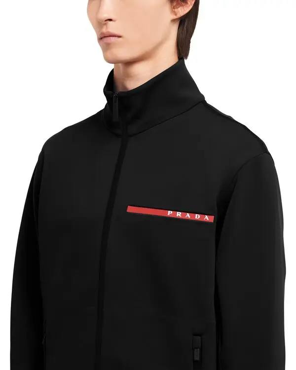 Prada Recycled Double Jersey Zip-up Sweatshirt