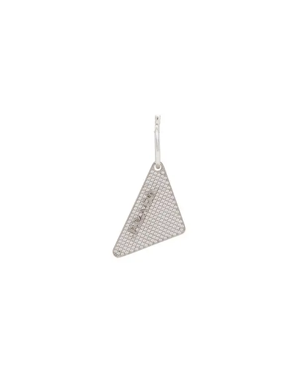 Prada Logo Left Earring - Gold/silver