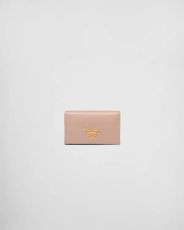 Prada Saffiano Leather Card Holder - Powder Pink