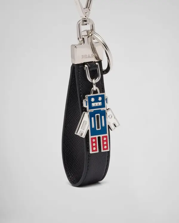 Prada Saffiano Leather Keychain
