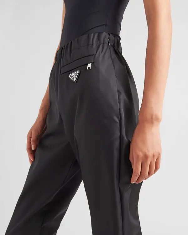Prada Re-Nylon Gabardine Pants - Black | Editorialist