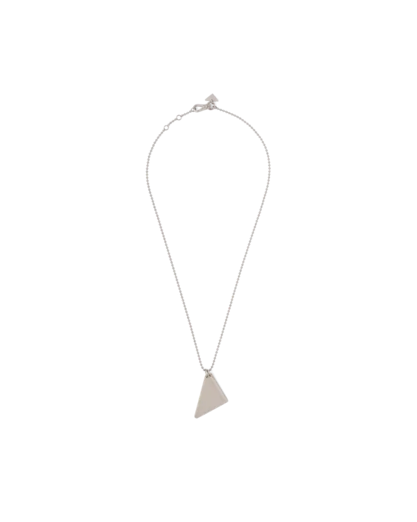 Prada Symbole Pendant Necklace - Silver