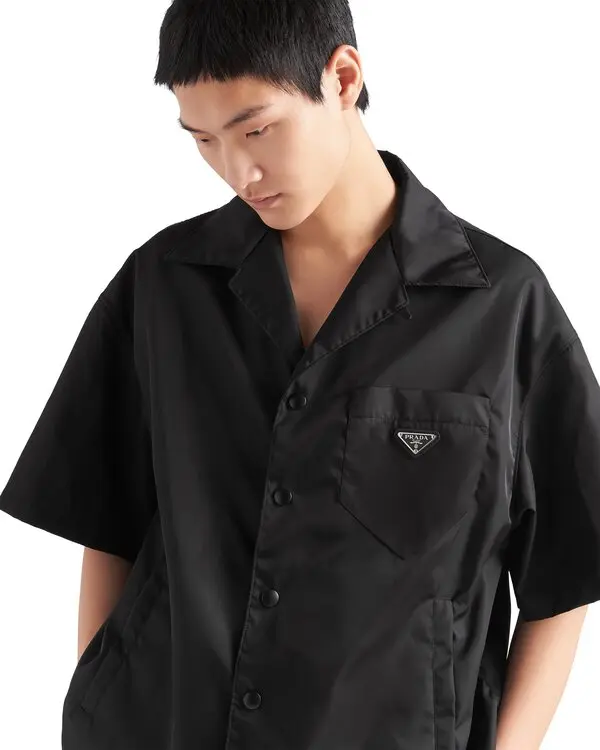Prada Re-Nylon Short-Sleeved Shirt - Black | Editorialist