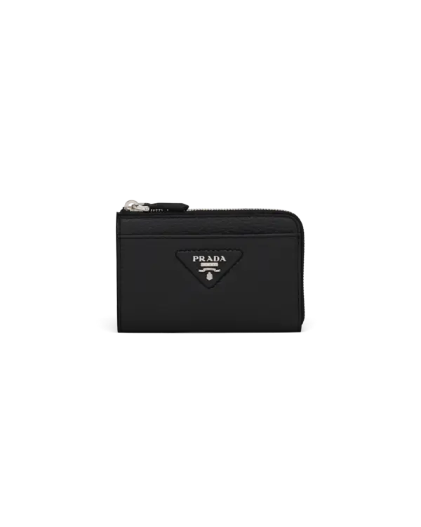 Prada Leather Key Case - Black | Editorialist