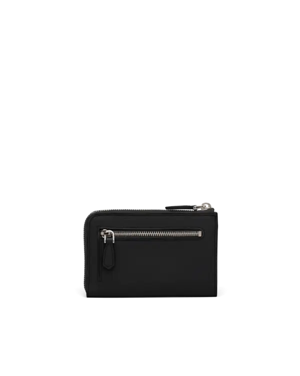 Prada Leather Key Case - Black | Editorialist