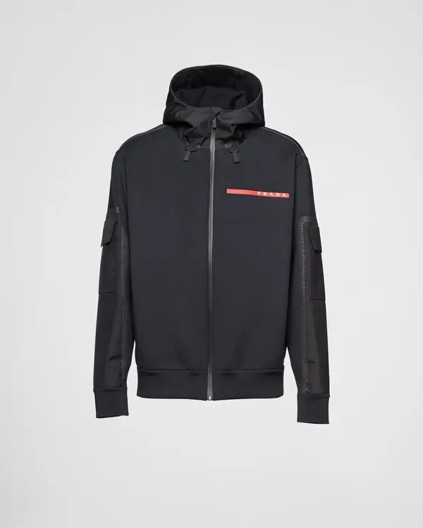 Prada Recycled Technical Jersey Hoodie
