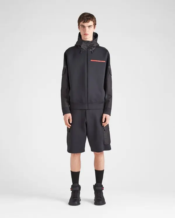 Prada Recycled Technical Jersey Hoodie