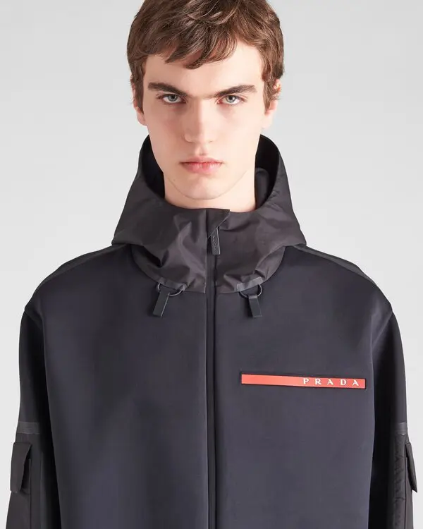 Prada Recycled Technical Jersey Hoodie