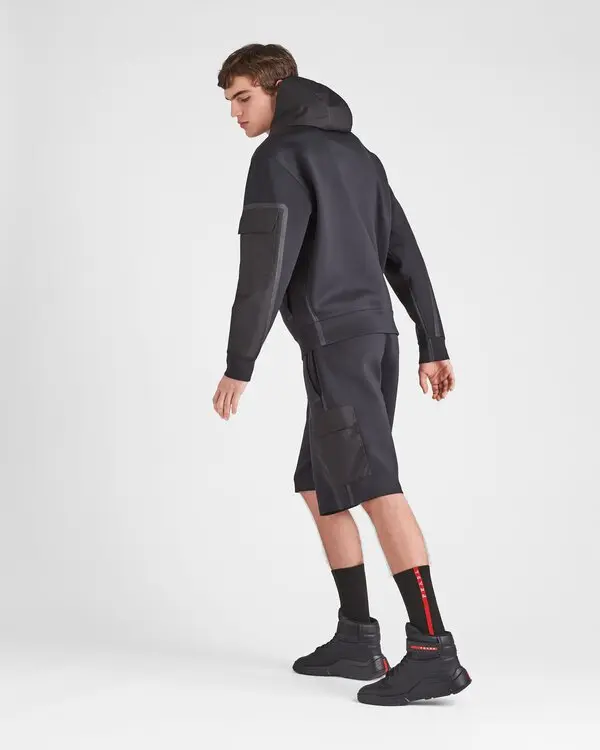 Prada Recycled Technical Jersey Hoodie