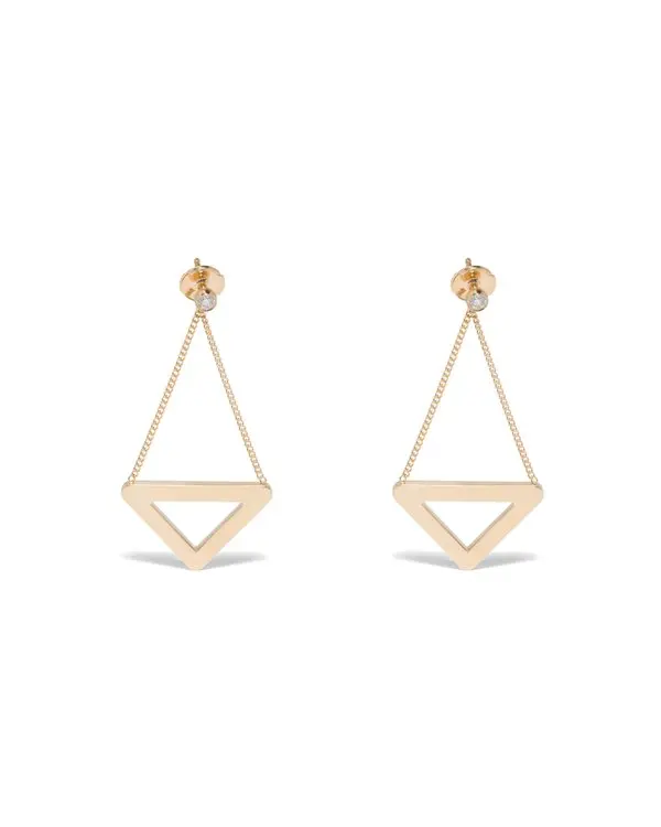 Prada Eternal Gold Cut-out Drop Earrings - Gold/silver
