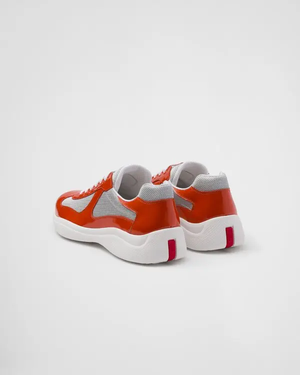 Prada Patent Leather And Technical Fabric America's Cup Sneakers