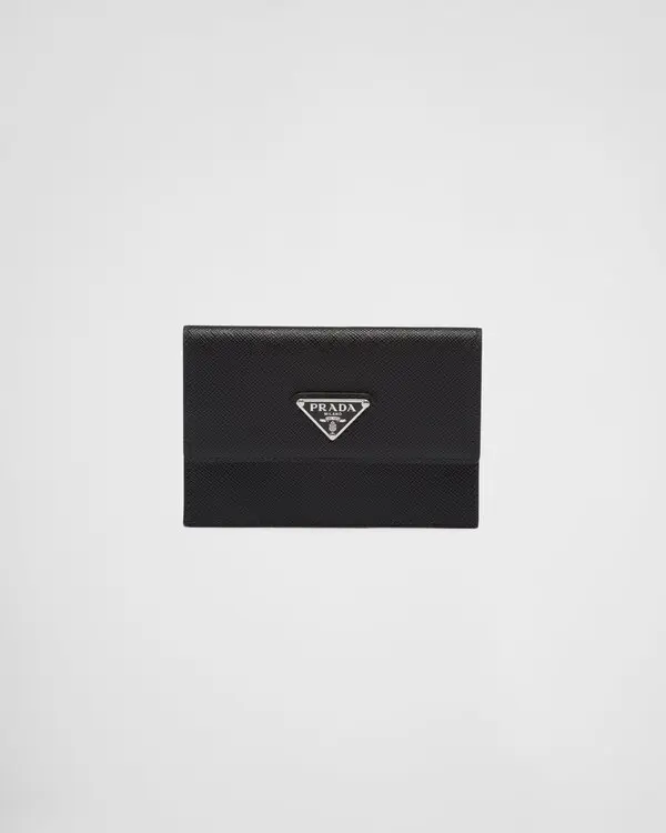 Prada Saffiano Leather Document Holder - Black