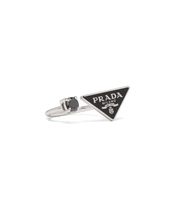 Prada Symbole Ring - Black