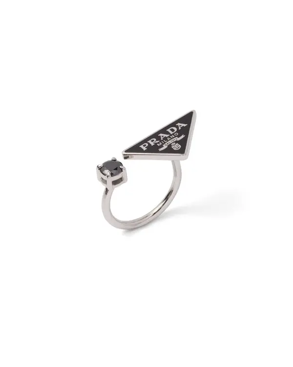 Prada Symbole Ring - Black