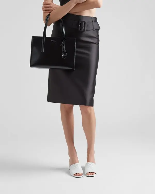 Prada Quilted Nappa Leather Heeled Sandals