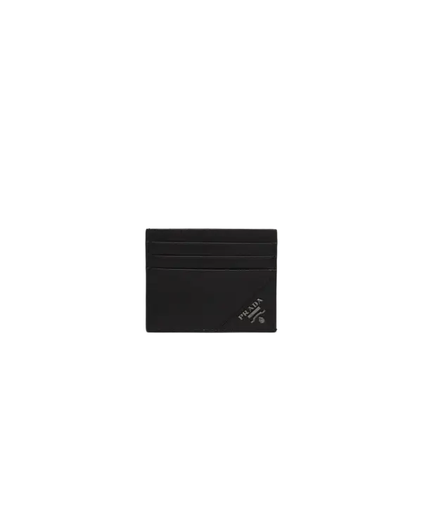 Prada Saffiano Leather Card Holder - Black