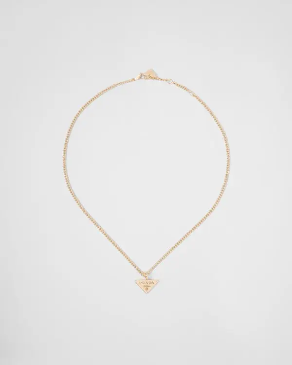 Prada Eternal Gold Diamond Pendant Necklace - Gold/white