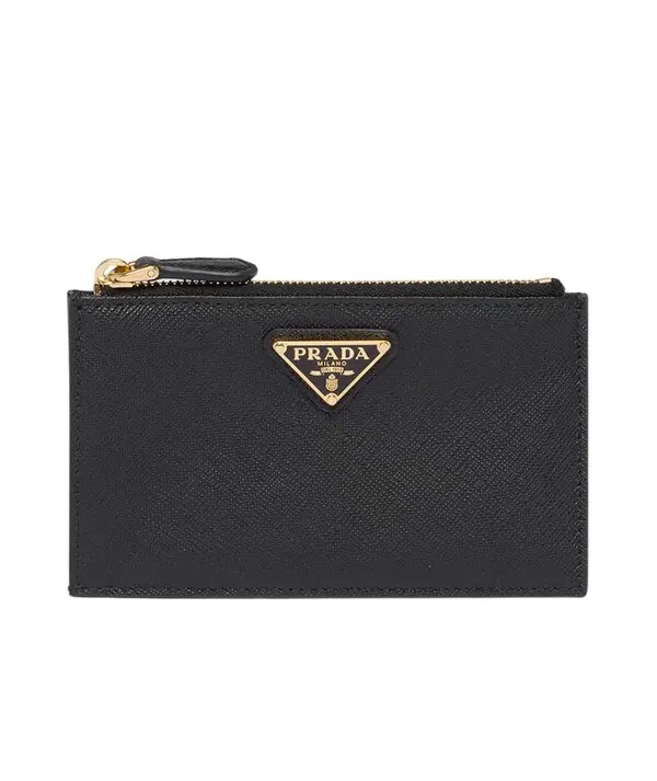 Prada Saffiano Leather Card Holder - Black