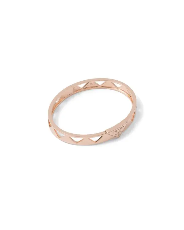 Prada Eternal Gold Cut-out Bangle Bracelet - Gold/silver