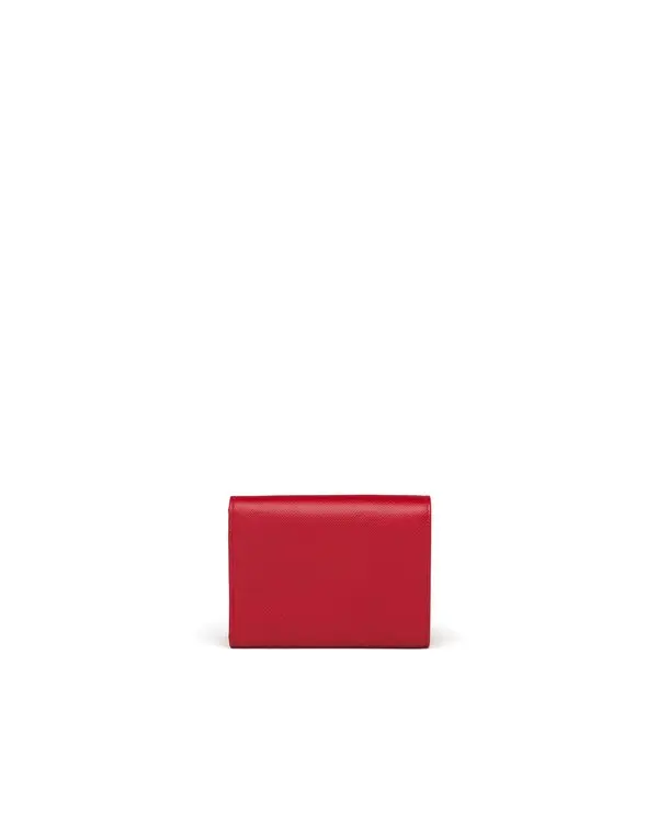 Prada Small Saffiano Leather Wallet - Red