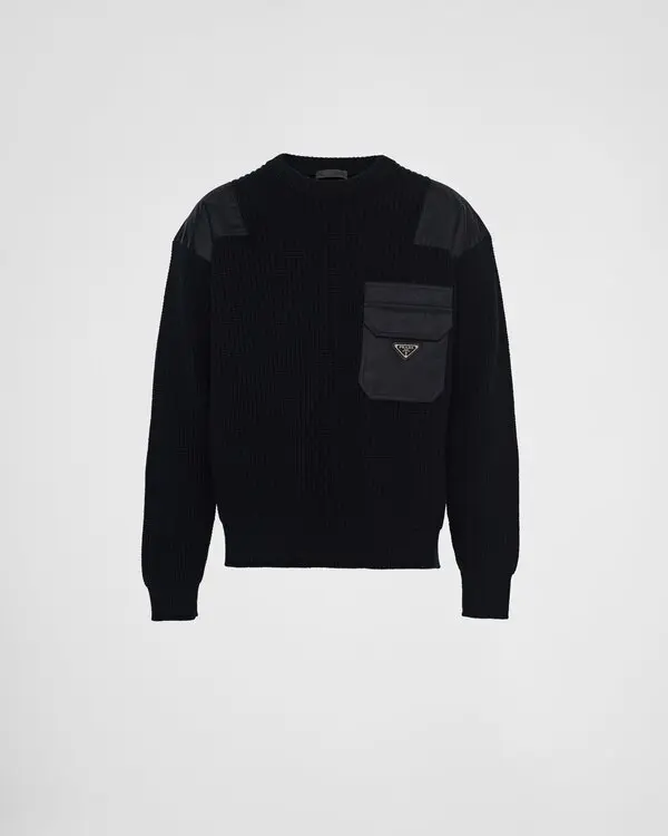 Prada Wool And Re-nylon Sweater