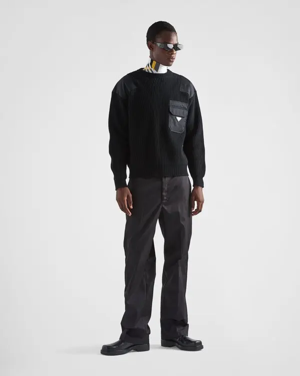 Prada Wool And Re-nylon Sweater