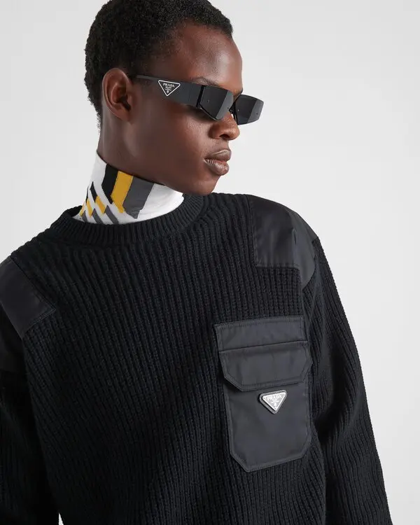 Prada Wool And Re-nylon Sweater