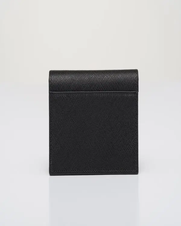 Prada Saffiano Leather Card Holder - Black