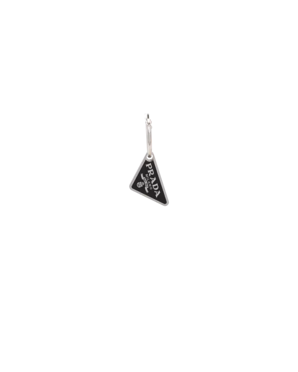 Prada Symbole Pendant Earring - Black
