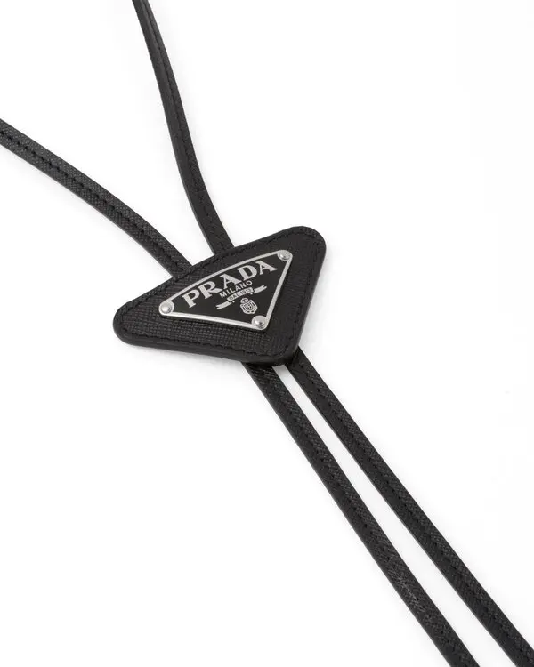 Prada Saffiano Leather Bolo Tie