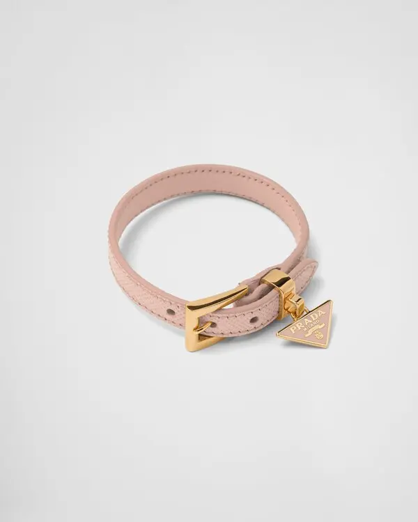 Prada Saffiano Leather Bracelet - Powder Pink
