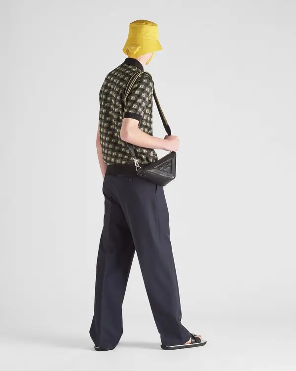 Prada Wool And Mohair Wide Leg Pants - Navy | Editorialist