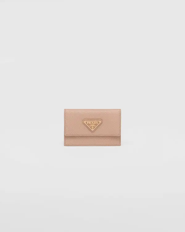 Prada Saffiano Leather Card Holder - Powder Pink
