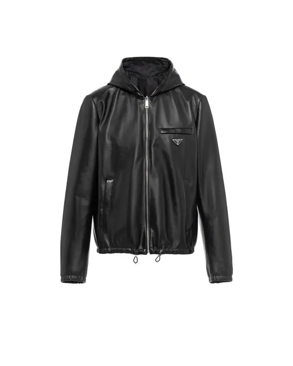 Prada Reversible Nappa And Re-nylon Blouson Jacket - Black