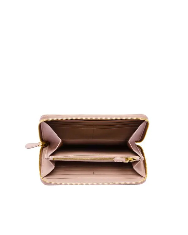 Prada Large Saffiano Leather Wallet - Pink