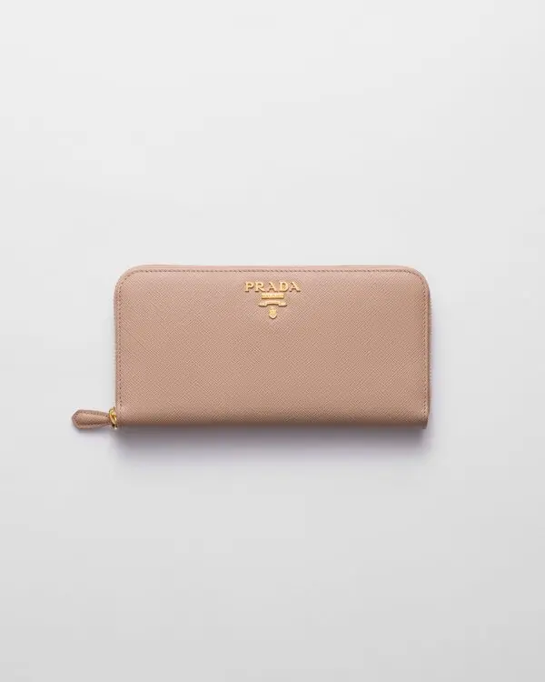 Prada Large Saffiano Leather Wallet - Powder Pink