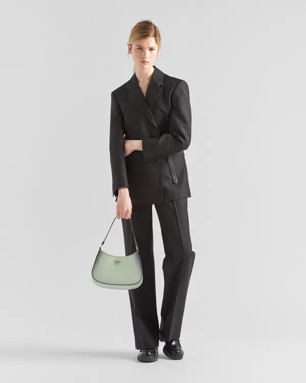 Prada Cleo Brushed Leather Shoulder Bag