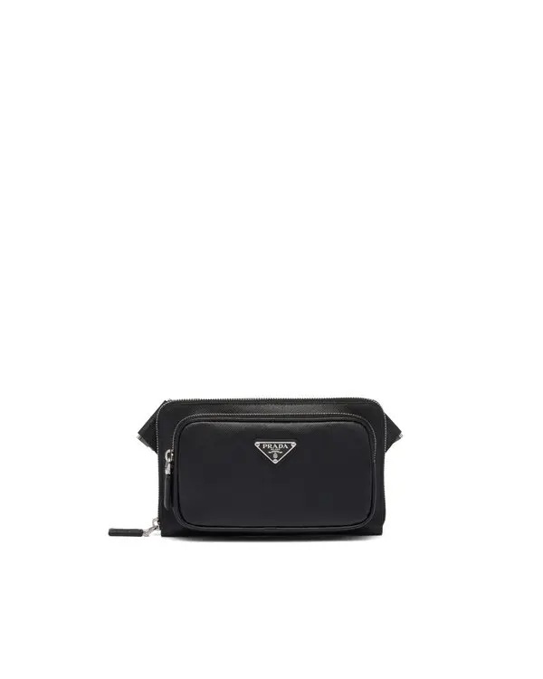 Prada Saffiano Leather Belt Bag - Black