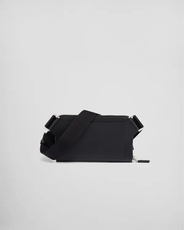 Prada Saffiano Leather Belt Bag - Black