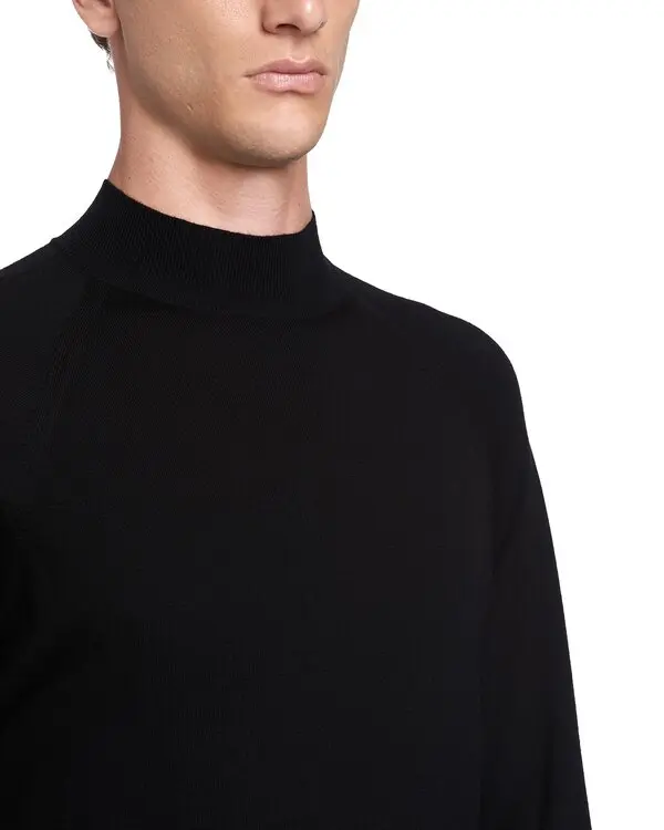 Prada Worsted Wool Turtleneck Sweater - Black
