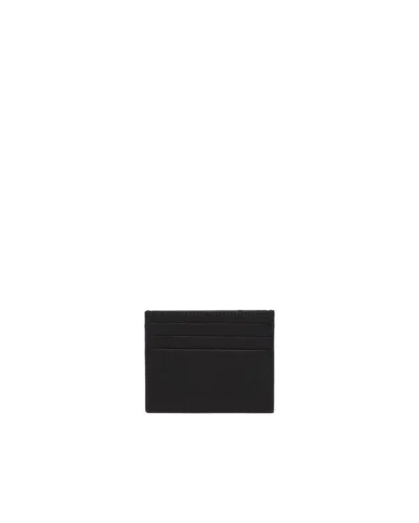 Prada Saffiano Leather Card Holder - Black