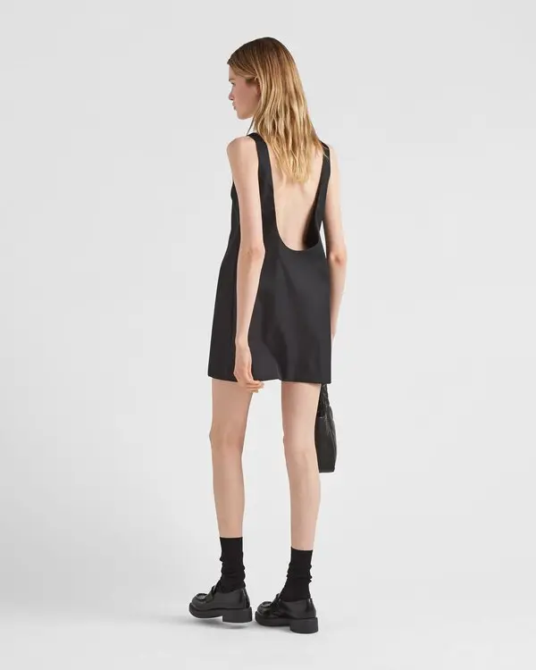 knee length dresses for ladies Mini black Re-Nylon dress - Prada - Women