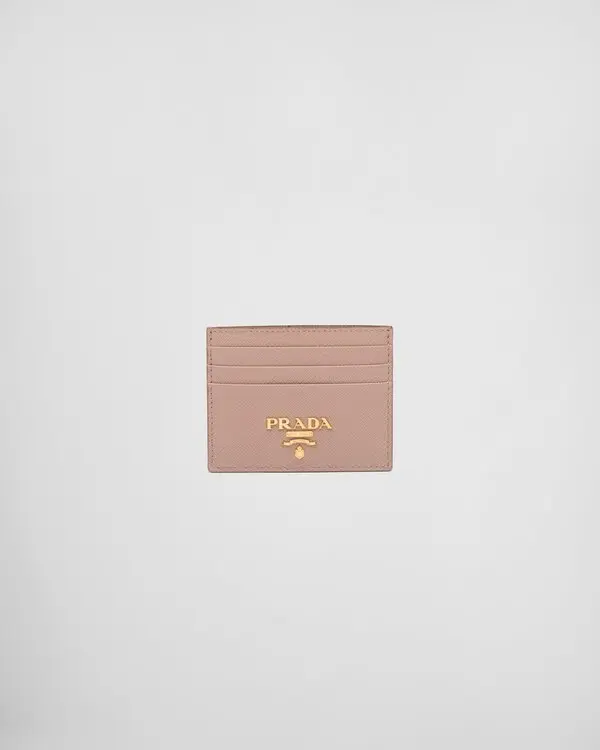 Prada Saffiano Leather Card Holder - Powder Pink