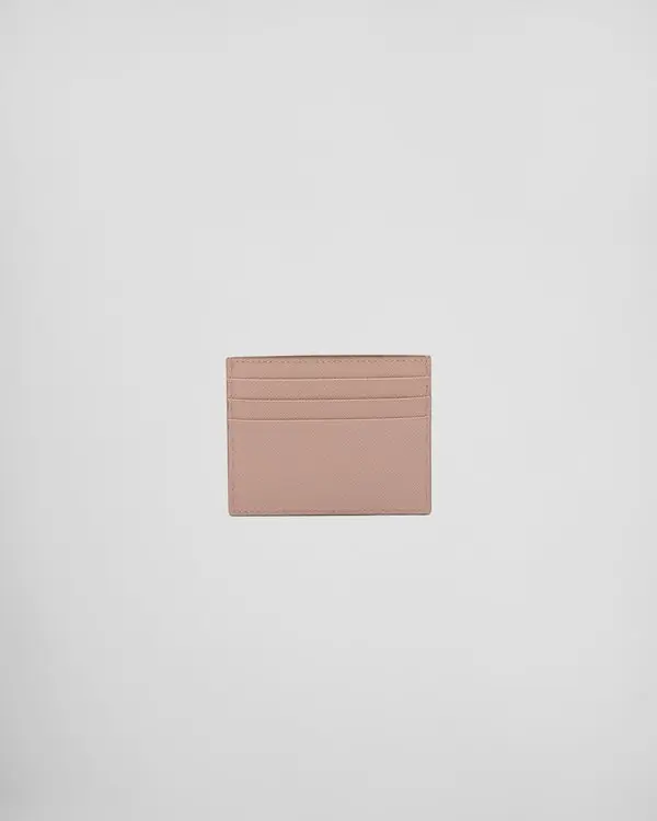 Prada Saffiano Leather Card Holder - Red